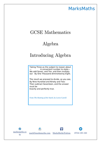 Introducing Algebra | Teaching Resources Introducing Algebra | Teaching Resources