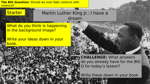KS3 (7/8/9) Martin Luther King's 'I have a dream' speech | Teaching ...