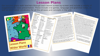 PRIMARY FRENCH UNIT YEAR 3+/GRADE 2+: WIDER WORLD | Teaching Resources