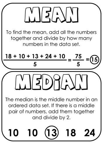 Mean, Median, Mode and Range Anchor Chart Posters | Teaching Resources Mean, Median, Mode and Range Anchor Chart Posters | Teaching Resources