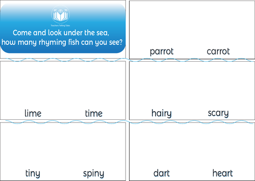 Hooray for Fish Rhyming Words | Teaching Resources