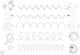Hooray for Fish Shape & Pattern Tracing | Teaching Resources