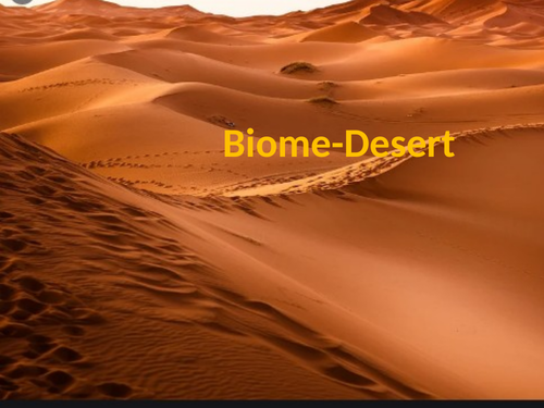 Biome-Desert | Teaching Resources