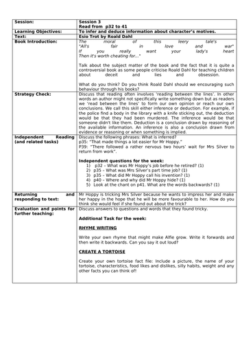 Guided Reading Esio Trot | Teaching Resources