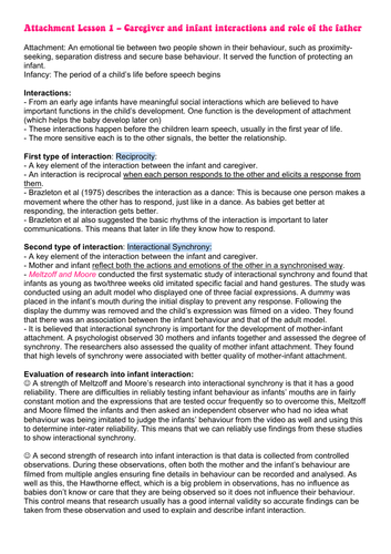 AQA A Level Psychology - Attachment bundle | Teaching Resources