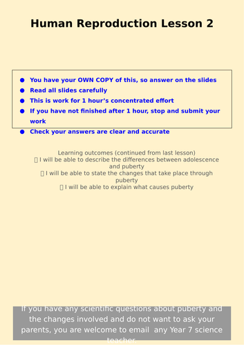 Human Reproduction Online Learning Unit | Teaching Resources