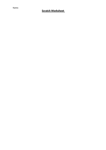 Introduction to Scratch worksheet | Teaching Resources