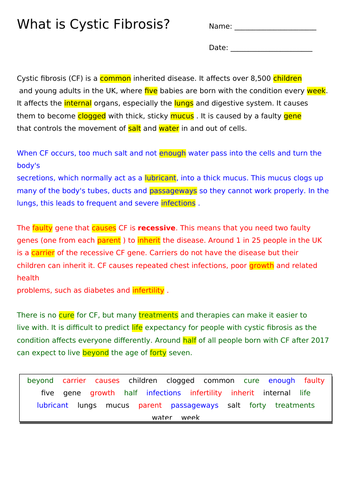 Cystic Fibrosis summary / intro | Teaching Resources