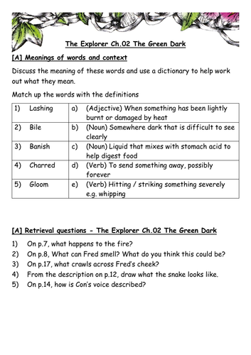 Y3/4 Chapter 2 The Explorer by Katherine Rundell 1 week whole class ...