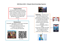 AQA GCSE Music Knowledge Organiser AOS2 | Teaching Resources