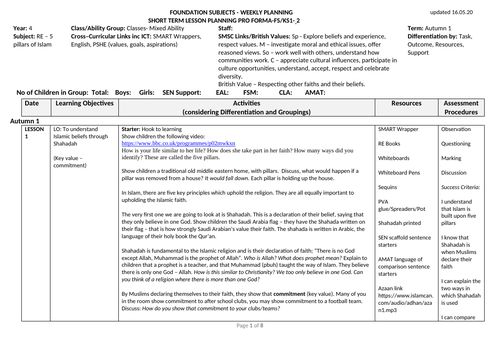 Five Pillars of Islam: full series of lessons KS2 | Teaching Resources