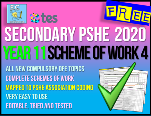 KS4 PSHE Curriculum | Teaching Resources