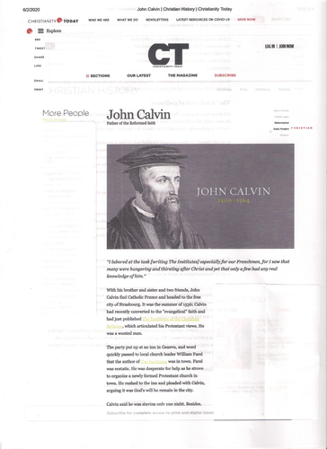 John Calvin (1509-1564) and Calvanism | Teaching Resources