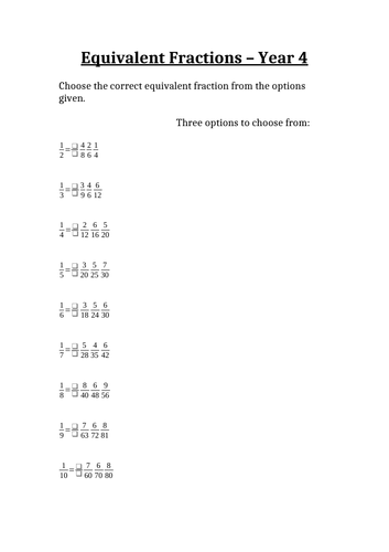 Fractions & Decimals Worksheets - Year 4 | Teaching Resources