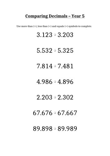 Fractions, Decimals & Percentages Year 5 | Teaching Resources