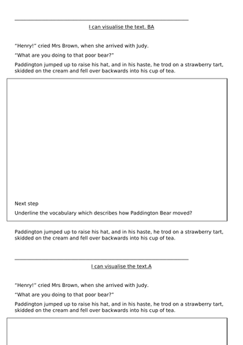 Guided Reading Year 2 Paddington differentiated comprehension ...
