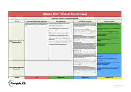 Physical Education Social Distancing Year 6 Unit of Work | Teaching ...