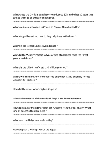 Our Planet - Jungles Episode 3 | Teaching Resources