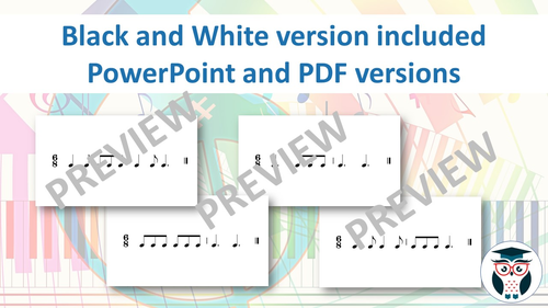 Music Rhythm Cards - 50 Flash cards - Compound Time 6/8 with Audio and ...