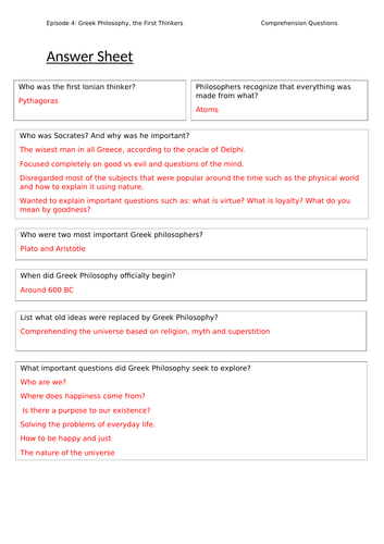 Ancient Greek Philosophy | Distance Learning | Audio & Comprehension ...