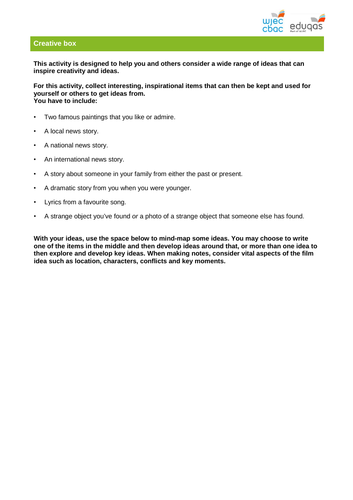 GCSE Film Studies Week one and two of component 3 screenplay unit ...