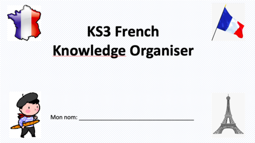 KS3 (7/8/9) French Knowledge Organiser /sentence builder | Teaching ...