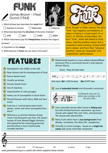 EDUQAS A Level Music Rock and Pop Worksheets | Teaching Resources