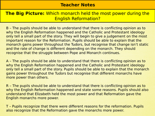 English Reformation Overview Lesson | Teaching Resources