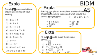 BIDMAS | Teaching Resources