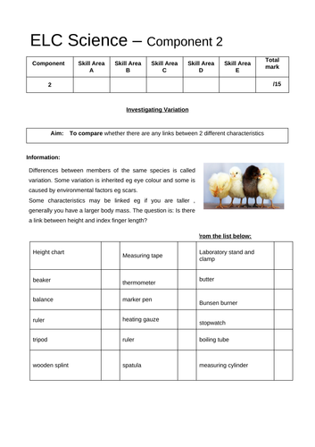AQA ELC Science Component 2 *UPDATED* | Teaching Resources