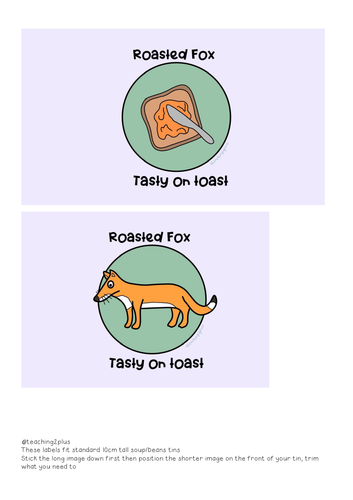 Gruffalo Food Tin Labels - Imaginative Play | Teaching Resources