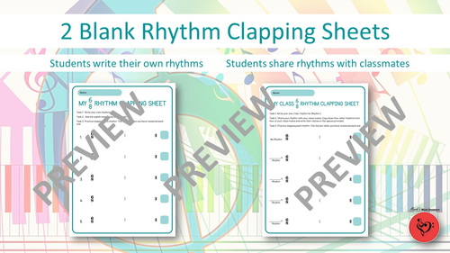 10 Compound Time 6 8 Rhythm Clapping Sheets Teaching Resources
