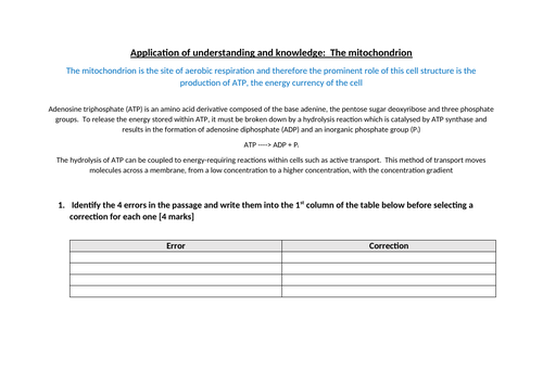Structure of eukaryotic (animal) cells (AQA A-level Biology) | Teaching ...