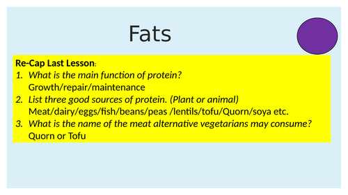 KS3 Fats Remote Learning | Teaching Resources