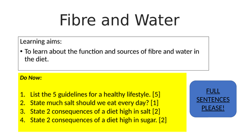KS3 Fibre and Water Remote Learning | Teaching Resources