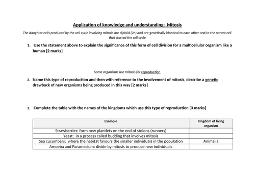 Mitosis & the cell cycle (AQA A-level Biology) | Teaching Resources