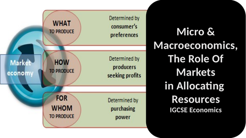 Micro and Macroeconomics and The Role of Markets in Allocating ...