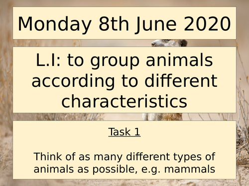 Year 6 Science Classification Living Things and Their Habitats ...
