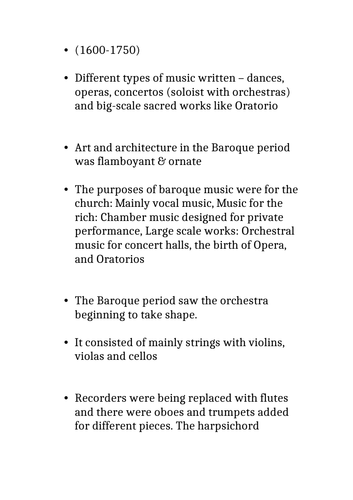 Edexcel GCSE Music Bach Brandenburg set work analysis and student ...
