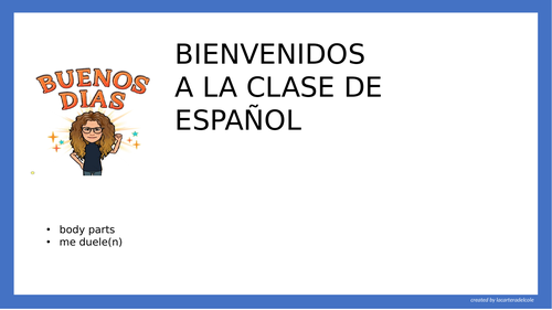 Las partes del cuerpo y el verbo 'me duele(n)' | Teaching Resources