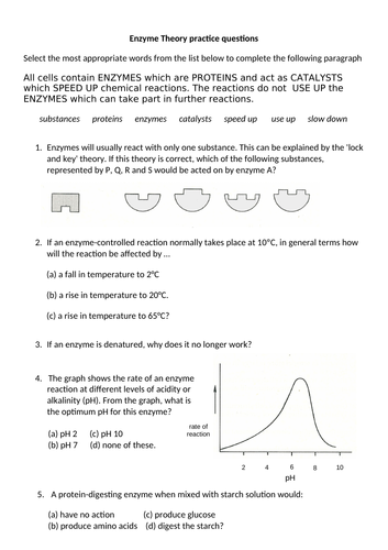 Enzymes GCSE Full Lesson | Teaching Resources