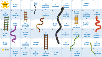 Fitness Snakes & Ladders | Teaching Resources