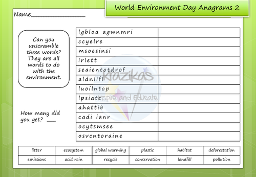 World Environment Day Puzzle Pack | Teaching Resources
