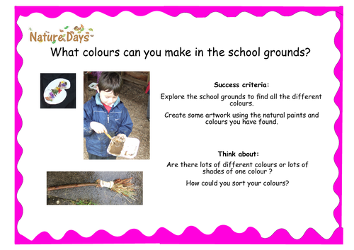Nature Days Outdoor Learning Challenge Cards - Expressive Arts ...
