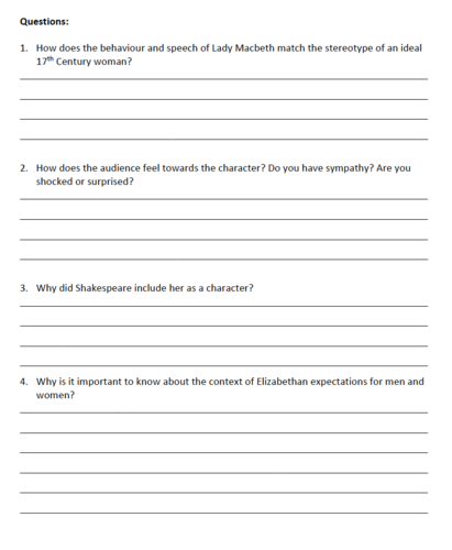 Shakespeare Context- Intro to Macbeth | Teaching Resources