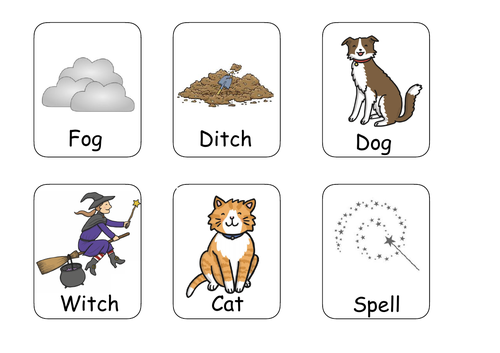 Matching Rhyming Cards - Room on the Broom (Julia Donaldson ...