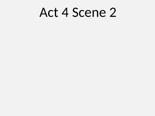 Act 4 Scene 2 Macbeth Lesson with Grade 7 exam response. | Teaching ...