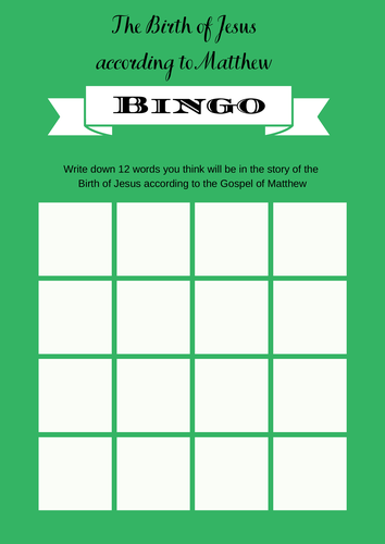 Birth of Jesus Bingo | Teaching Resources