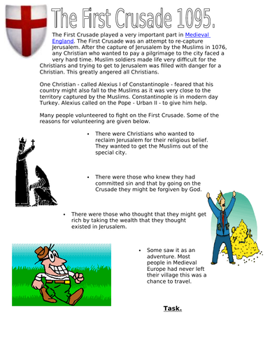 Persuading people to go on Crusade in the Middle Ages | Teaching Resources