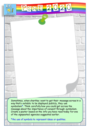 PSHE Workbook : Consent + Boundaries | Teaching Resources